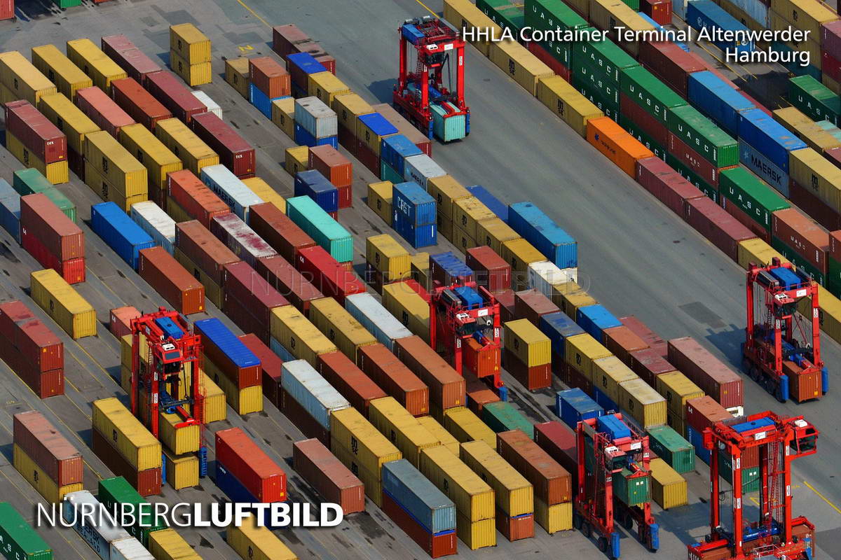HHLA Container Terminal Altenwerder in Hamburg, Luftbild