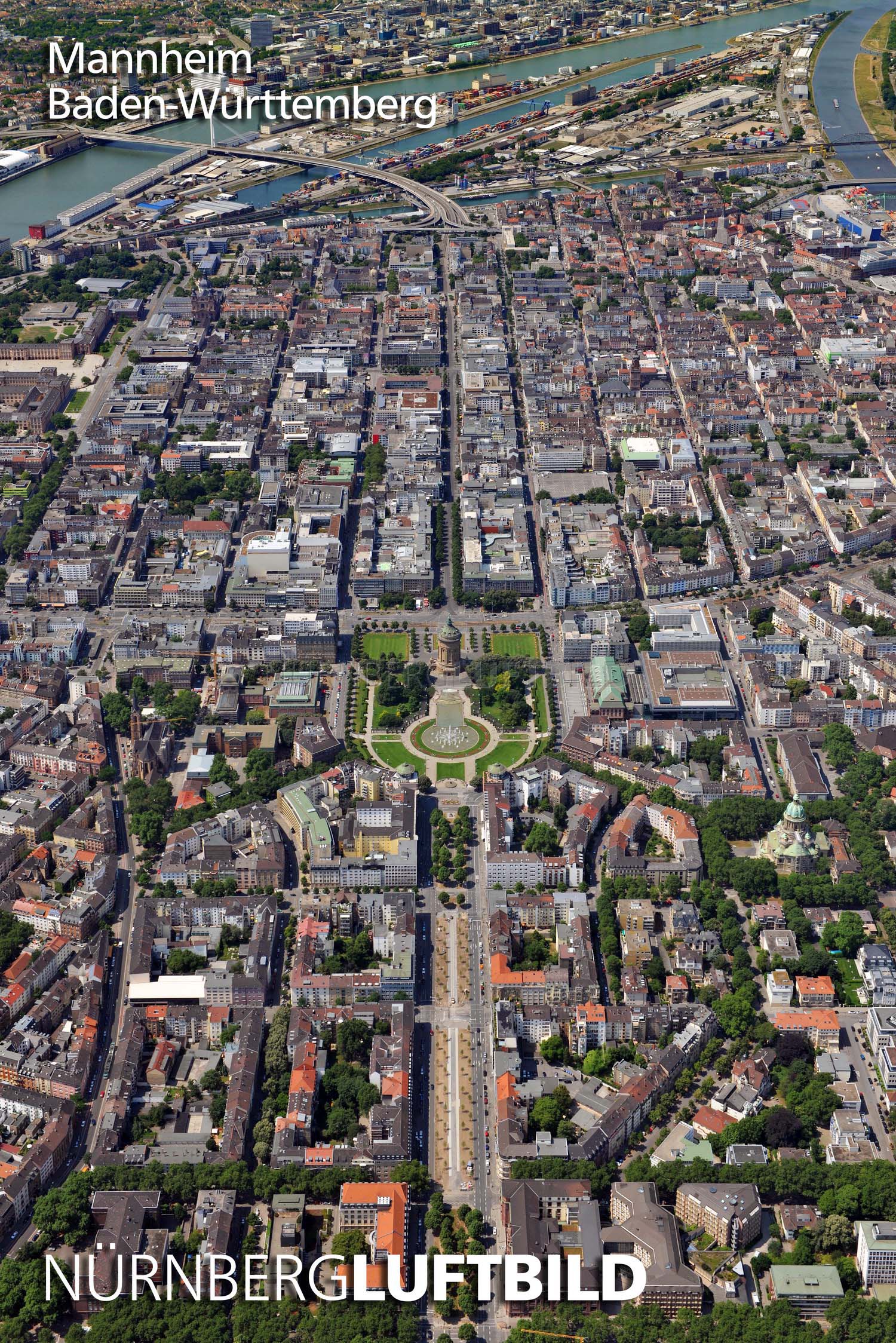 Mannheim, Baden-Württemberg, Luftaufnahme