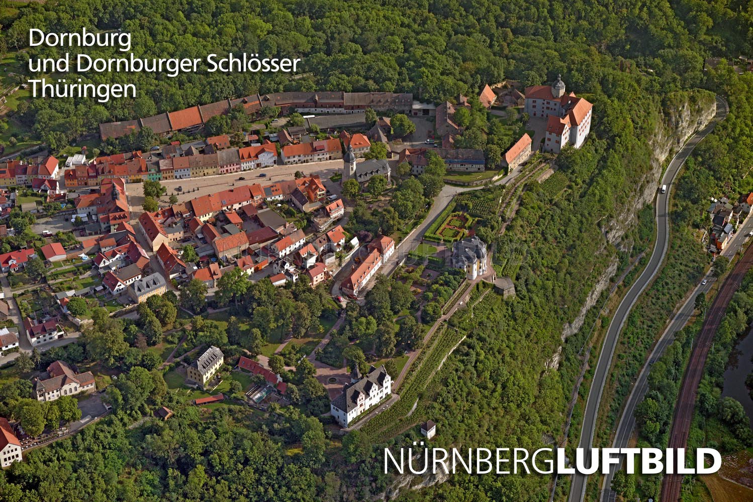 Dornburg und Dornburger Schlösser, Luftaufnahme
